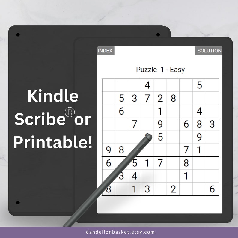 365 Sudoku Puzzles for Kindle Scribe® & Ipad® Large Print All Ages ...