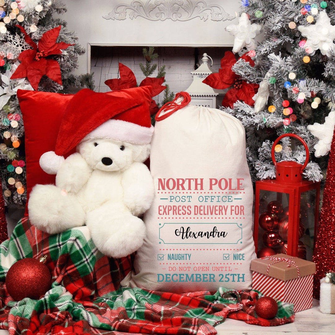 Custom Santa Claus Sack, Personalized Express Delivery Sack, Reusable ...