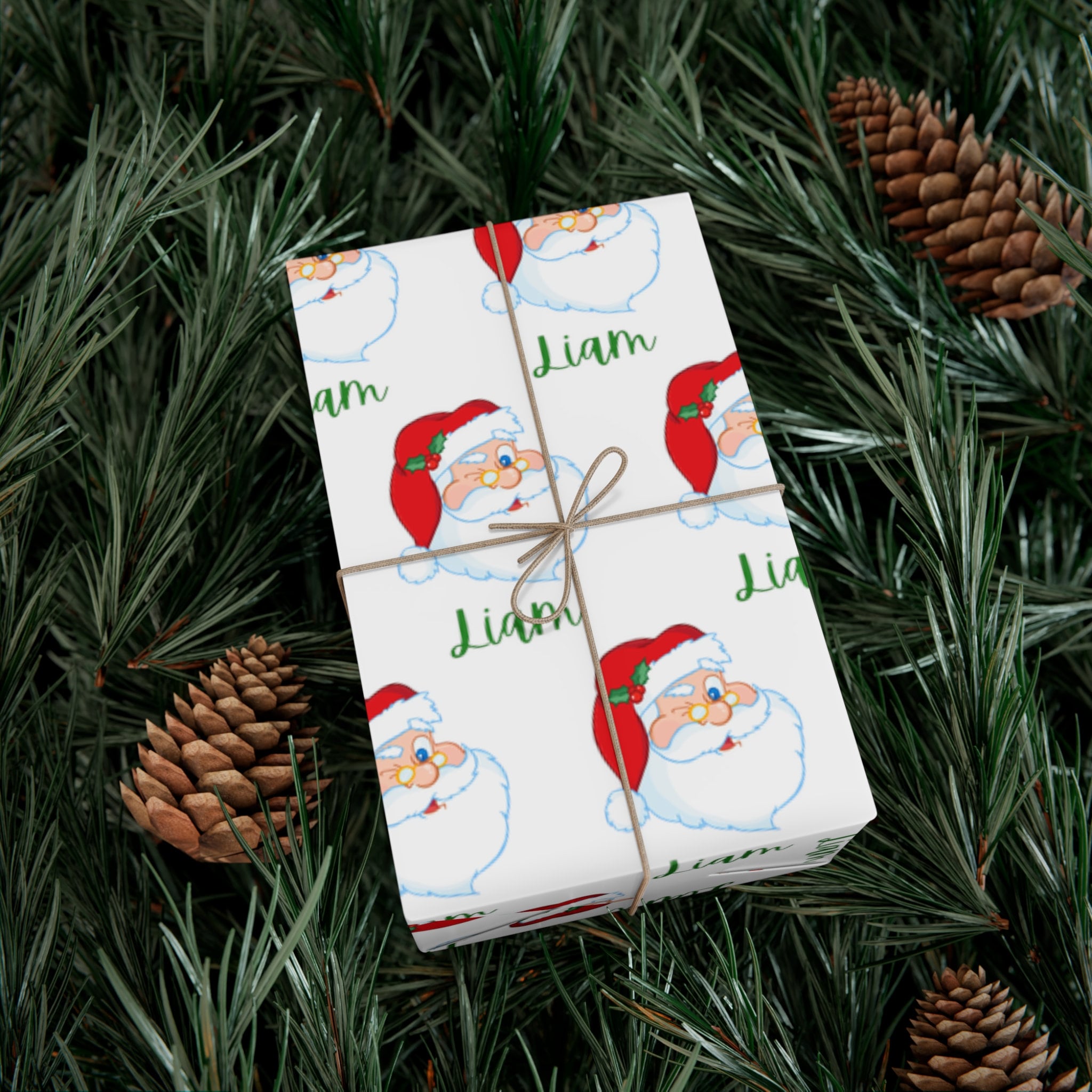 Personalized Santa Claus Christmas Wrapping Paper Custom St. - Etsy