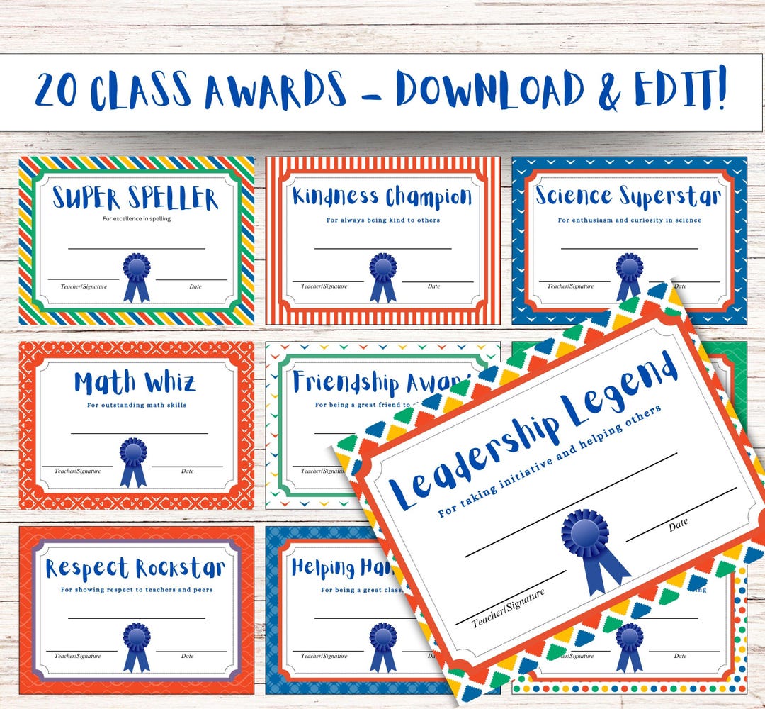 20 Primary Early Childhood Elementary Student Academic Award ...