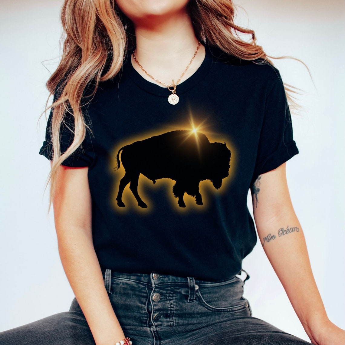 Totality Solar Eclipse Tee Buffalo Niagara Shirt, Diamond Halo Bison ...