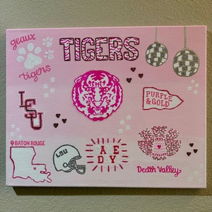 College Preppy Pop Art Painting LSU - Etsy