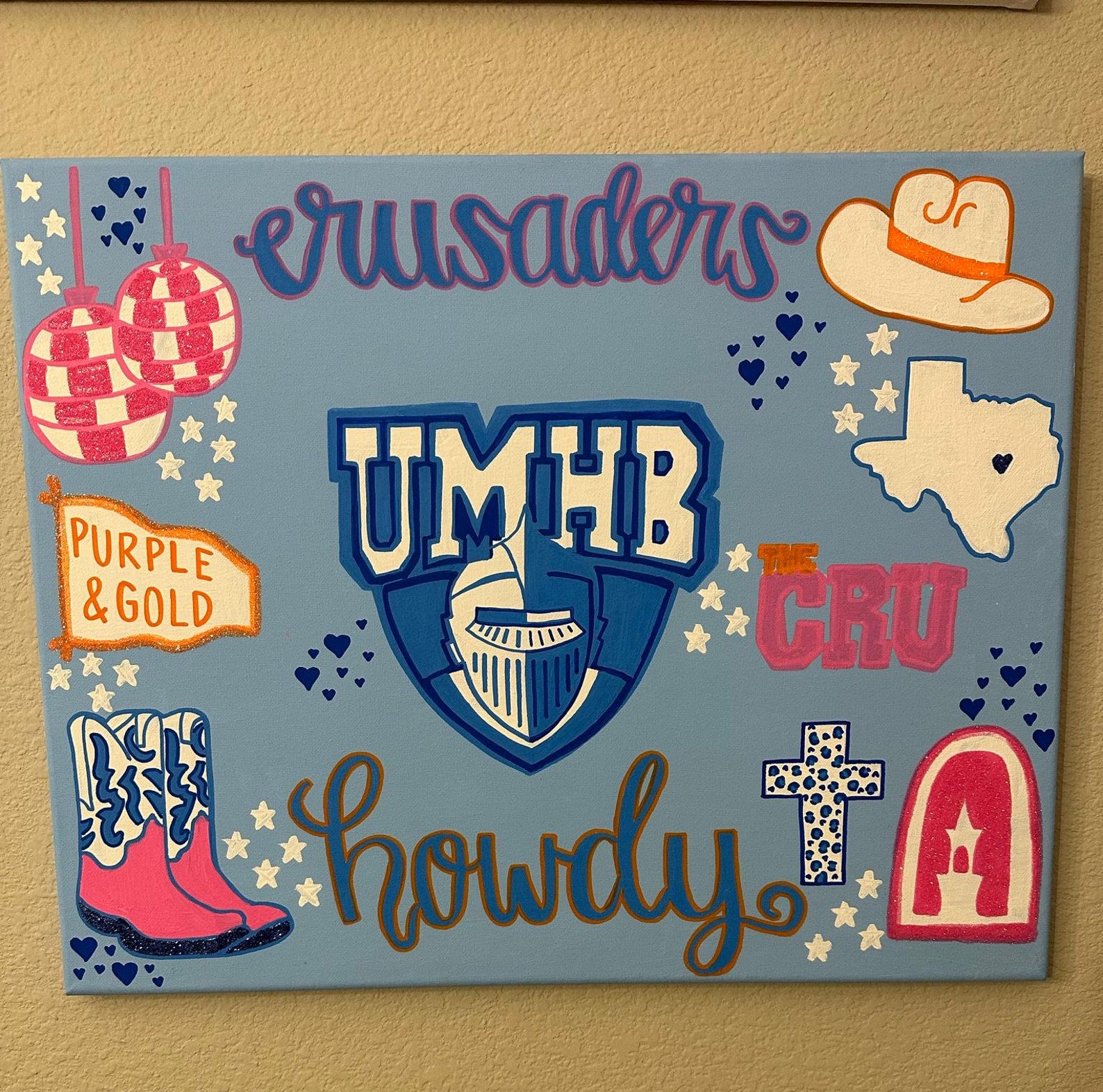 Custom College Painting - Made for Any College - Etsy