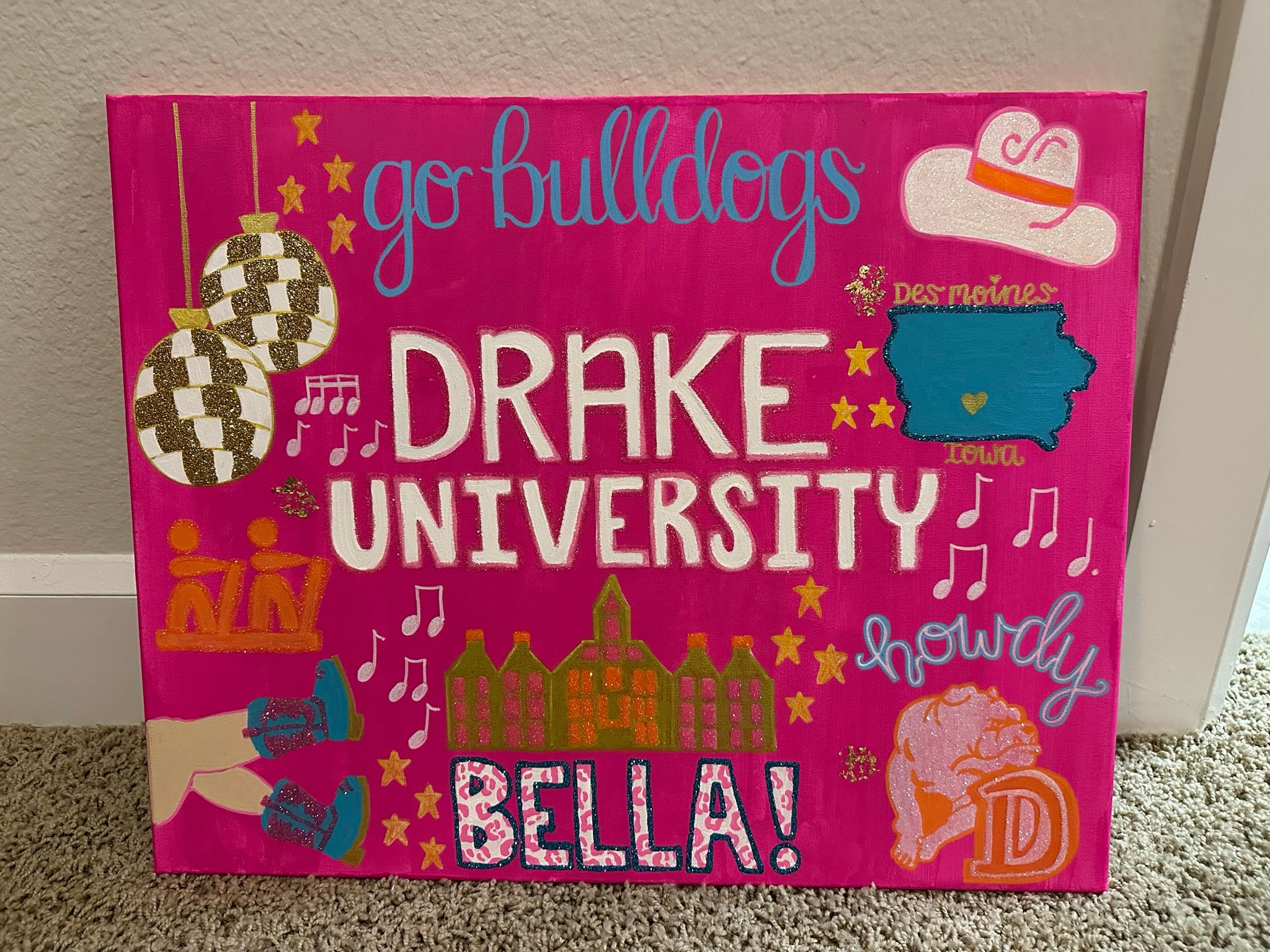 Custom College Painting - Made for Any College - Etsy