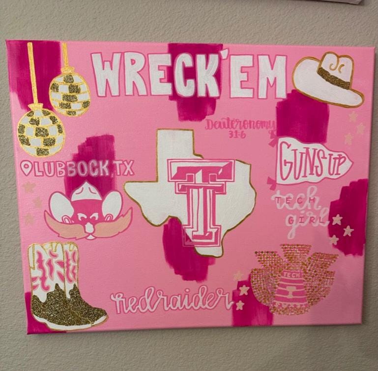 Custom College Painting - Made for Any College - Etsy