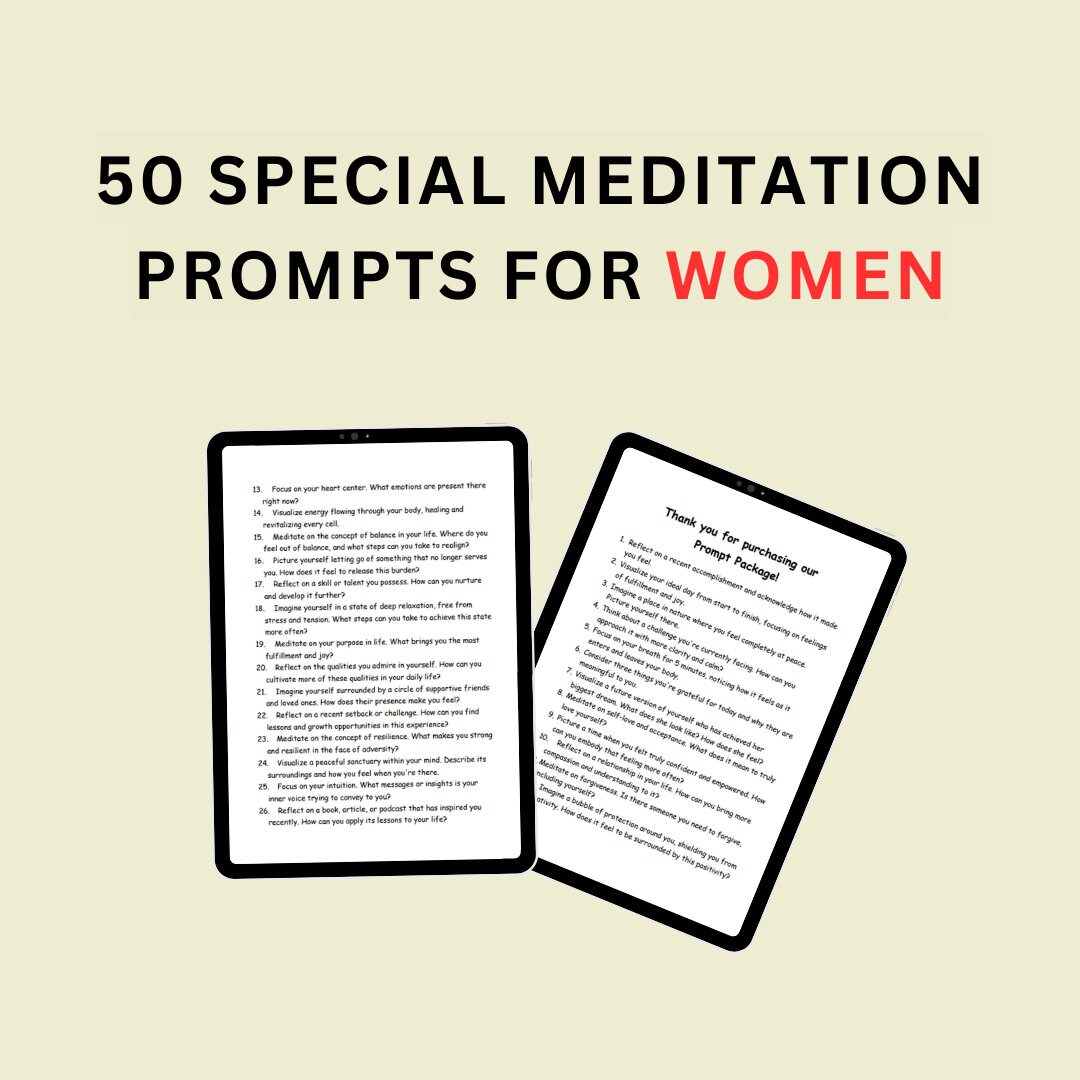 50 Special Meditation Prompts for Women - Etsy