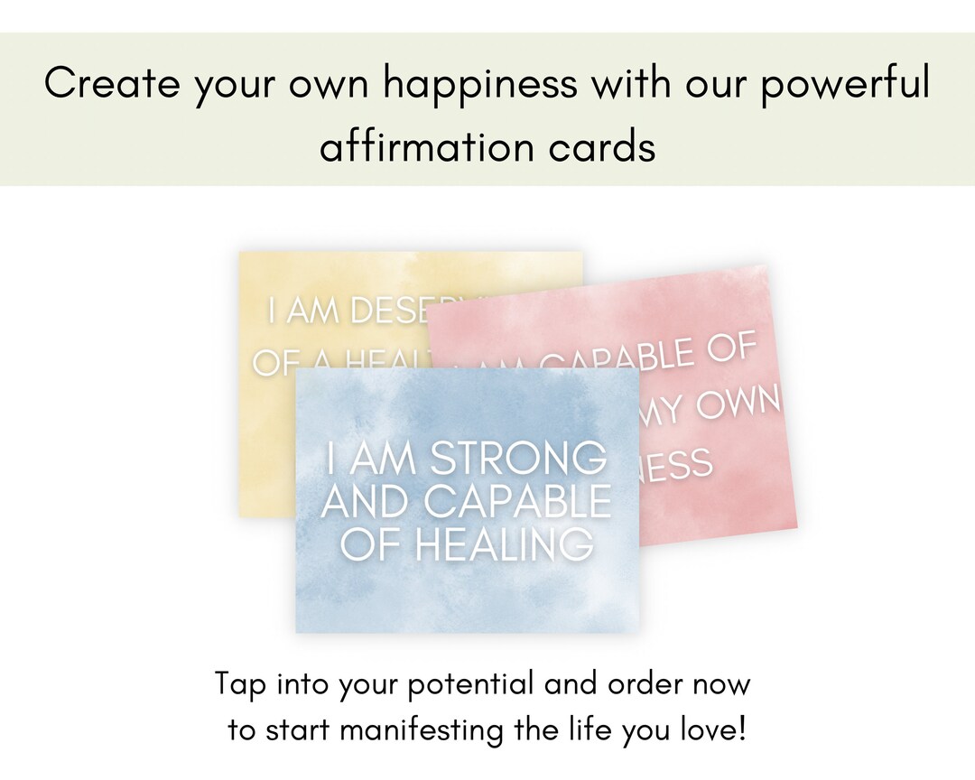 Empowering Affirmation Cards - Etsy