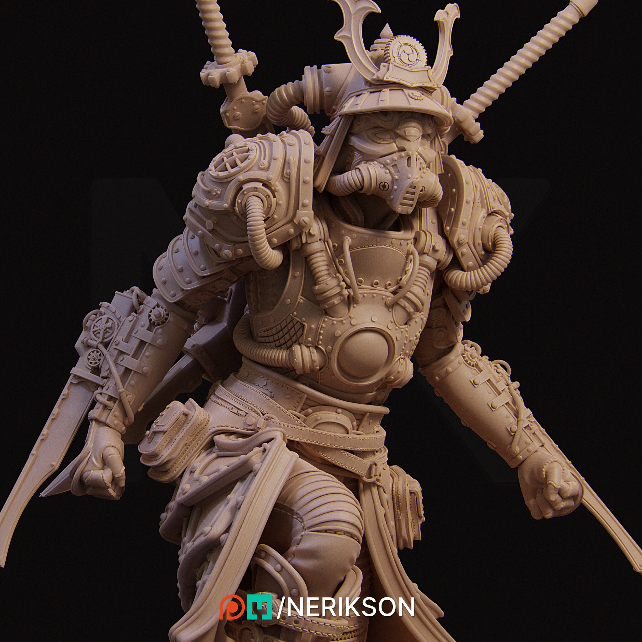 Najori the Steampunk Samurai Model - Etsy
