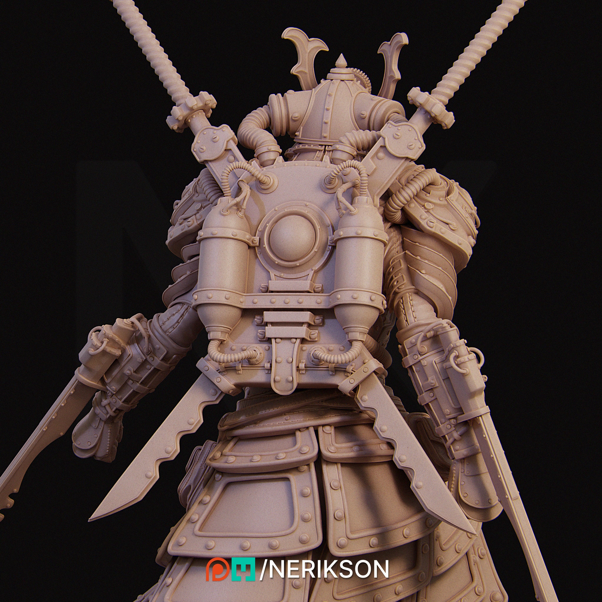 Najori the Steampunk Samurai Model - Etsy