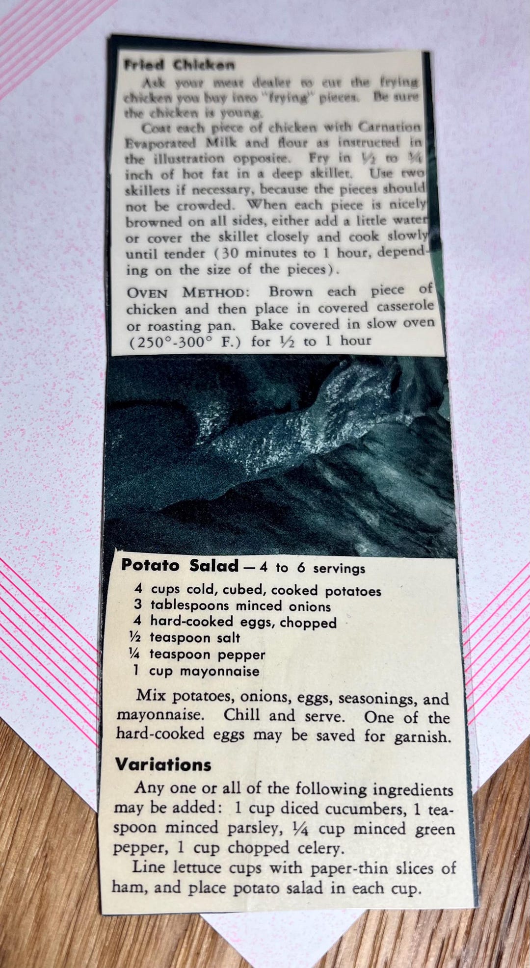Fried Chicken and Potato Salad Collage Bookmark - Etsy