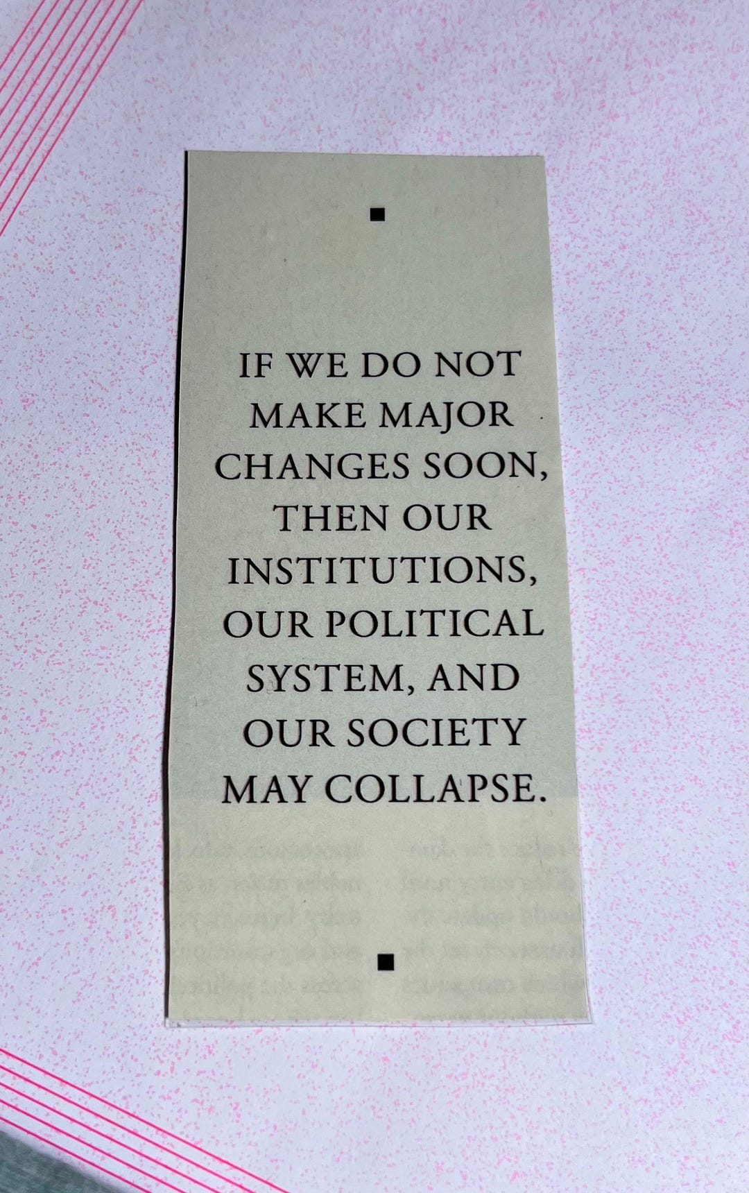 Major Changes Collage Bookmark - Etsy