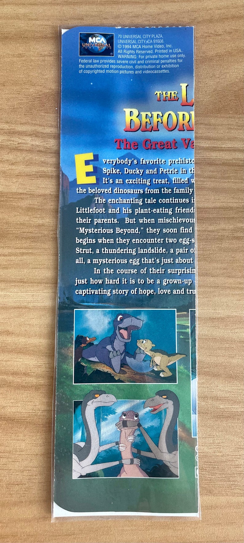 The Land Before Time II (VHS) Bookmark - Etsy