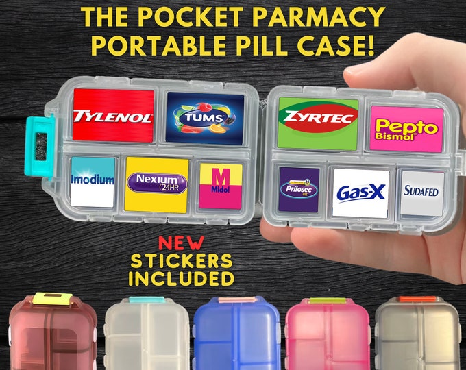 Pocket Pharmacy Travel Pill Organizer customizable - Etsy