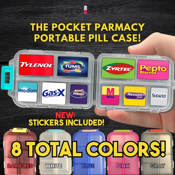 Pharmacy Sticker Pill Box - Etsy