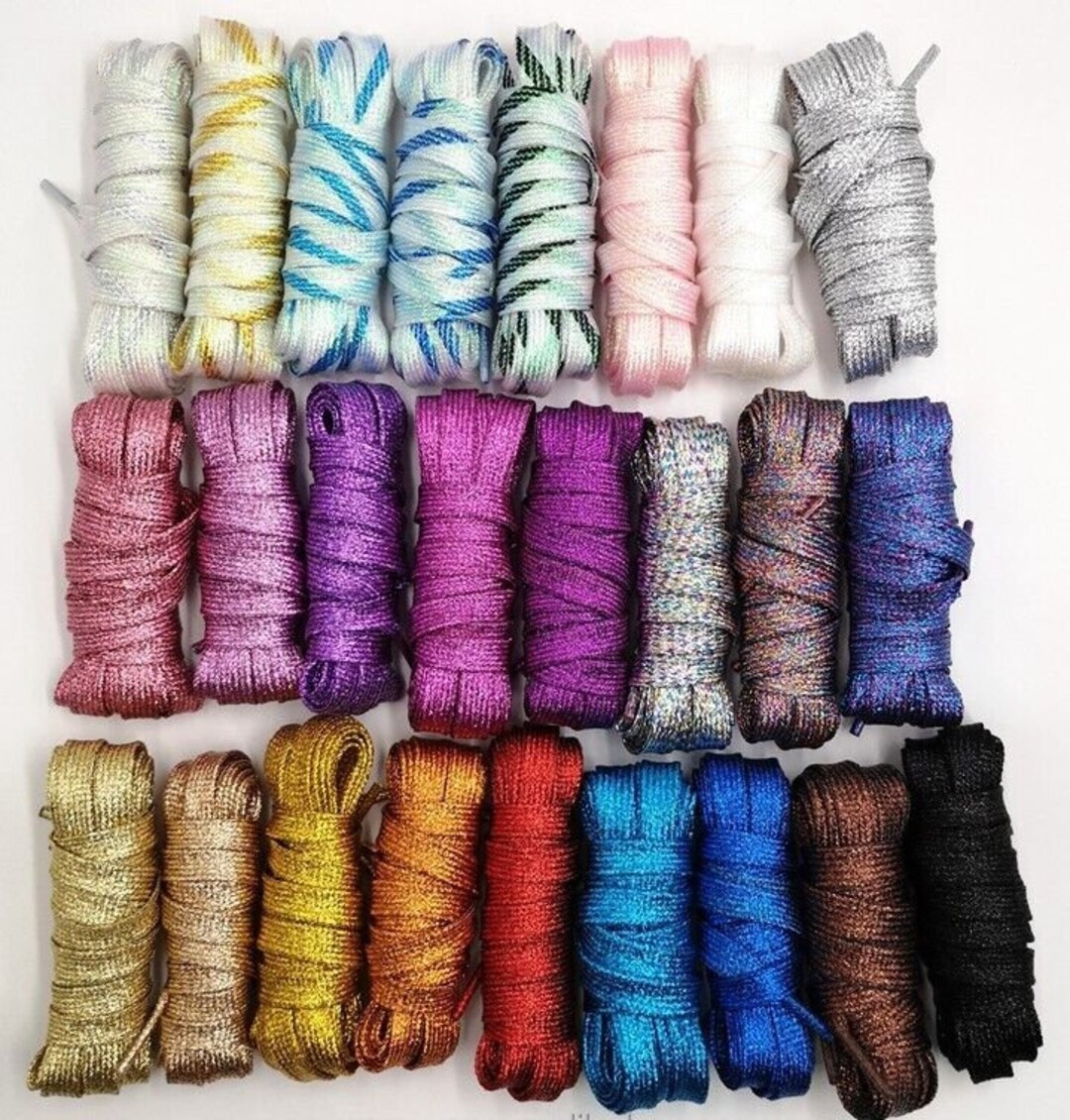 Sparkly Glitter Fashion Holiday Fun SHOELACES Sneaker Casual Shoe ...