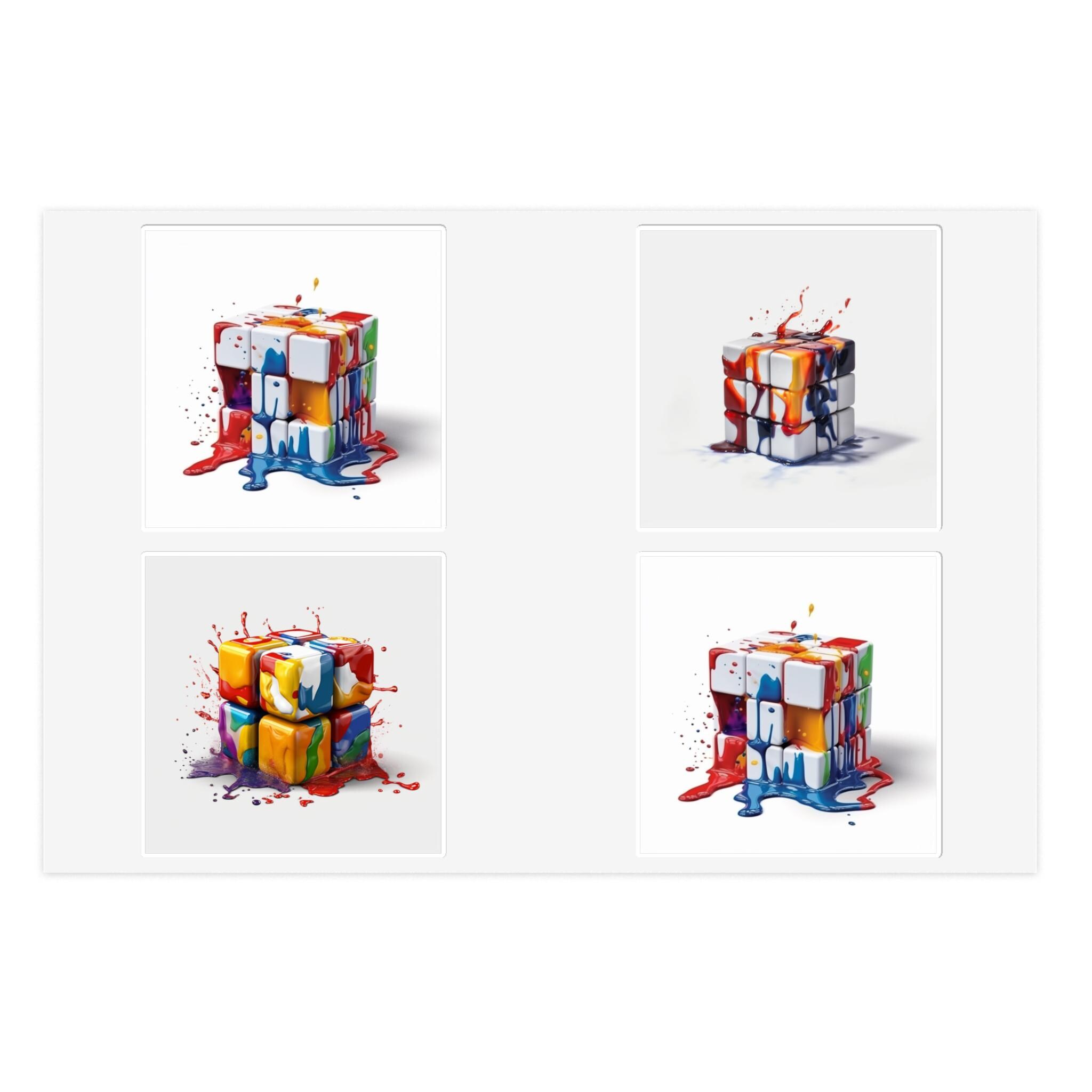 Speed Cuber Rubiks Cube Sticker Sheets | Fun Puzzle Stickers Gift ...