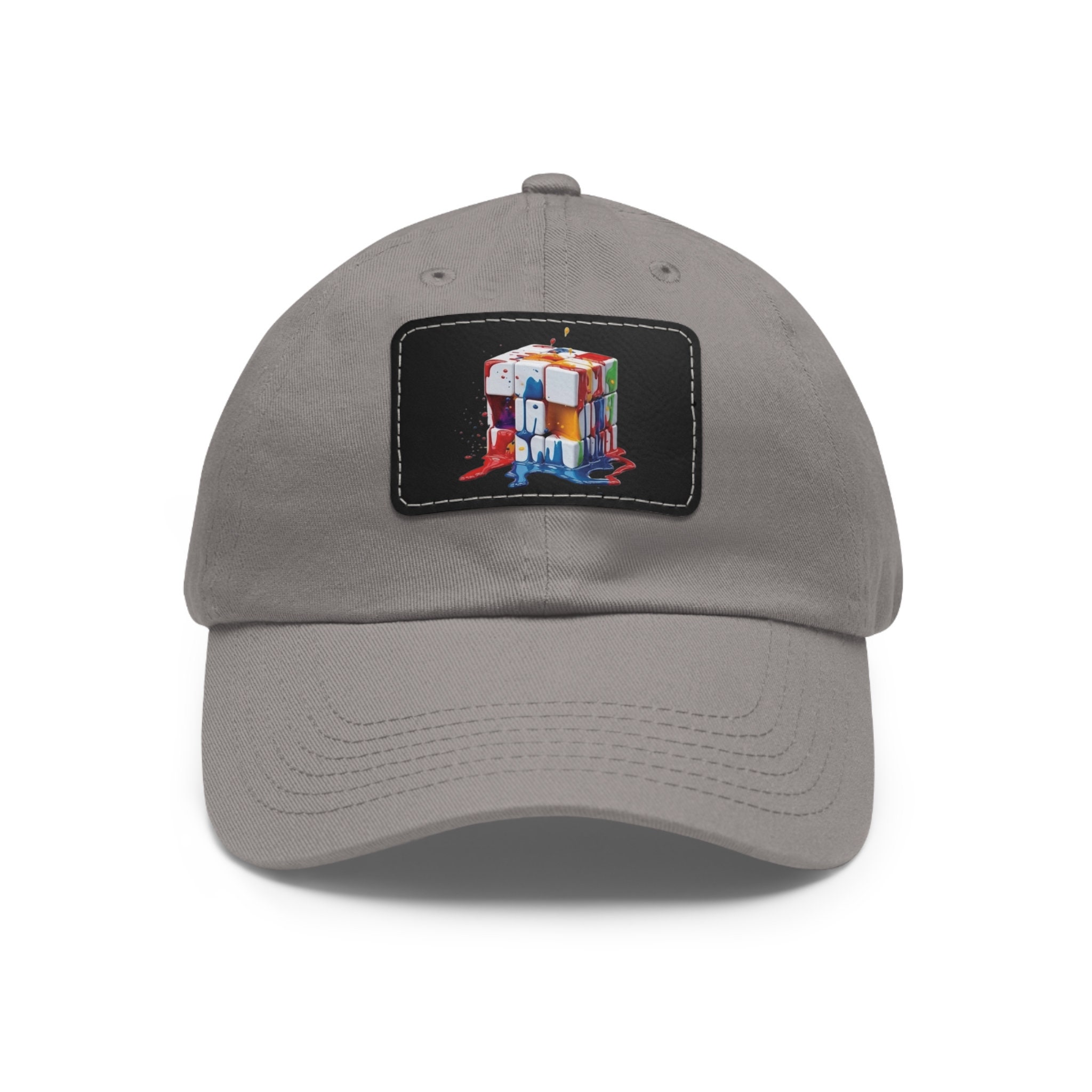 Speedcuber Rubiks Cube Inspired Dad Hat With Leather Patch - Etsy