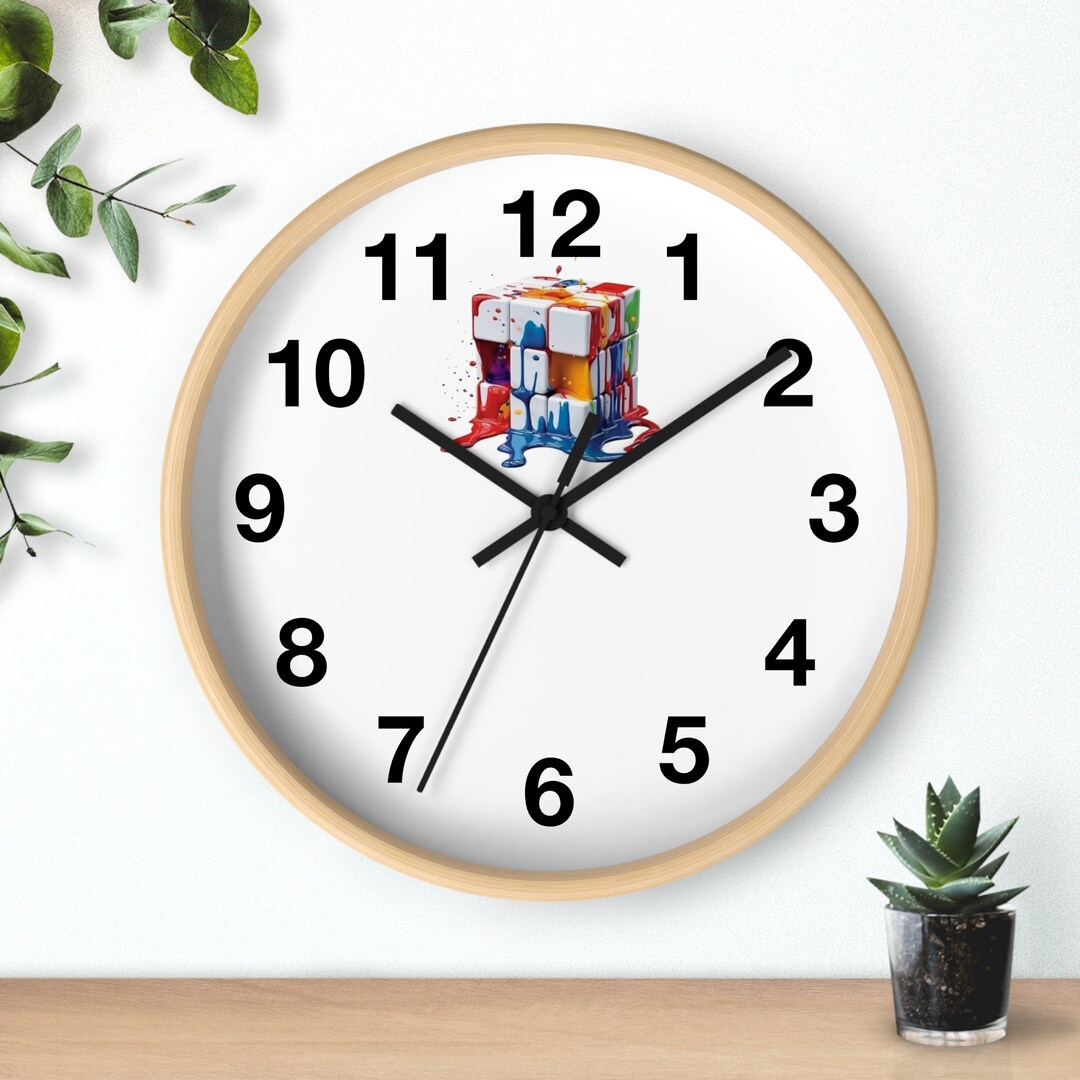 Speedcuber Rubiks Cube Inspired Wall Clock - Etsy