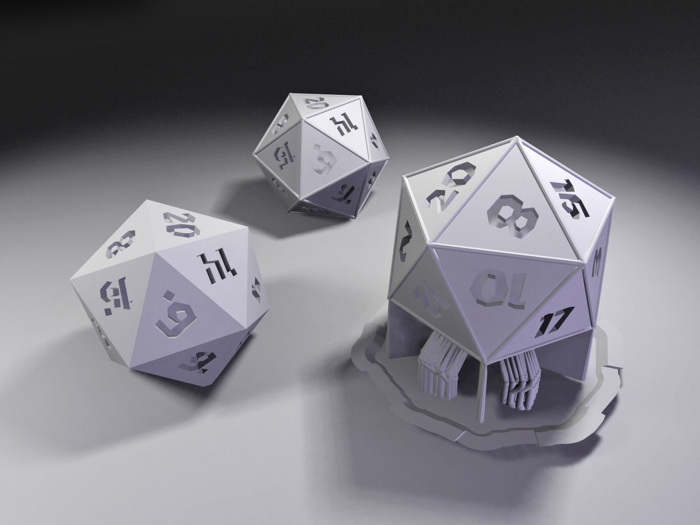 Ready to Print 3D Dice Master Digital Files - 7 Piece Set + Extra D4 - Etsy