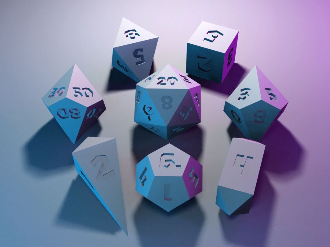 Ready to Print 3D Dice Master Digital Files 7 Piece Set Extra D4 - Etsy