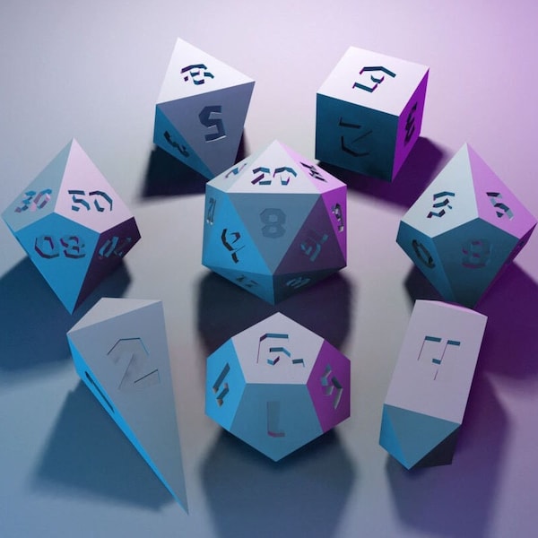 Set of 7 Piece Dice - Etsy