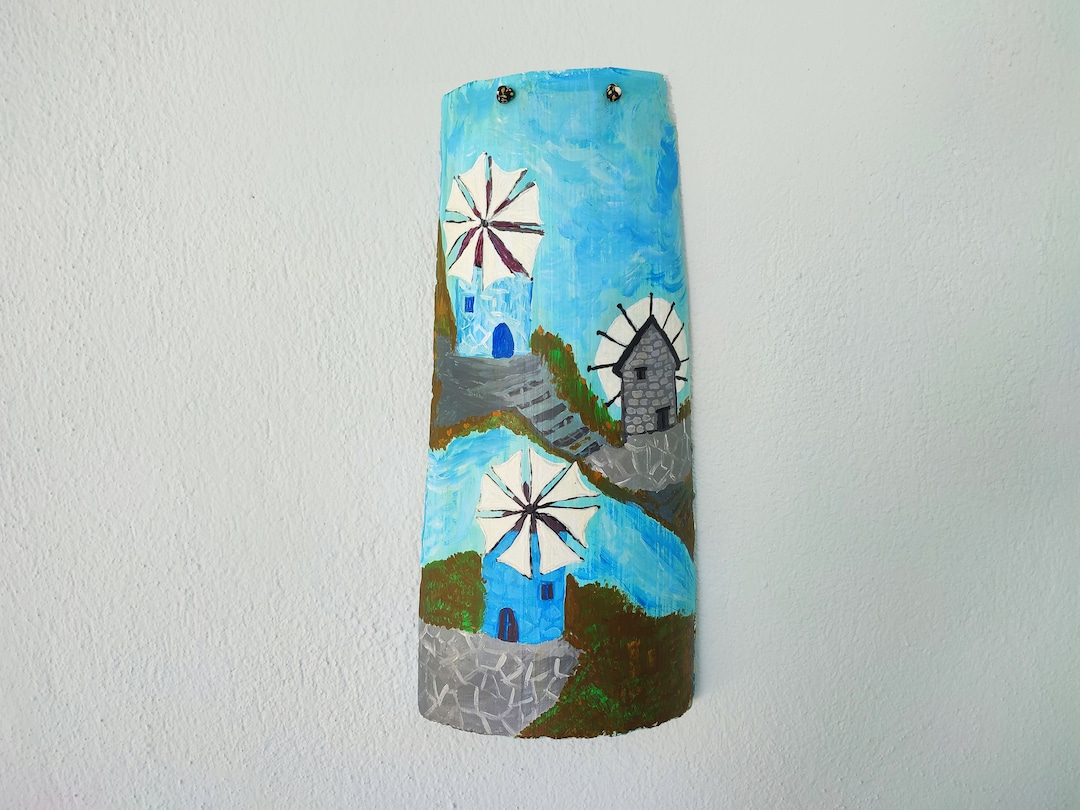 Winds of Mykonos 1910|2022 – Handpainted Decorative Ceramic Tile by ...