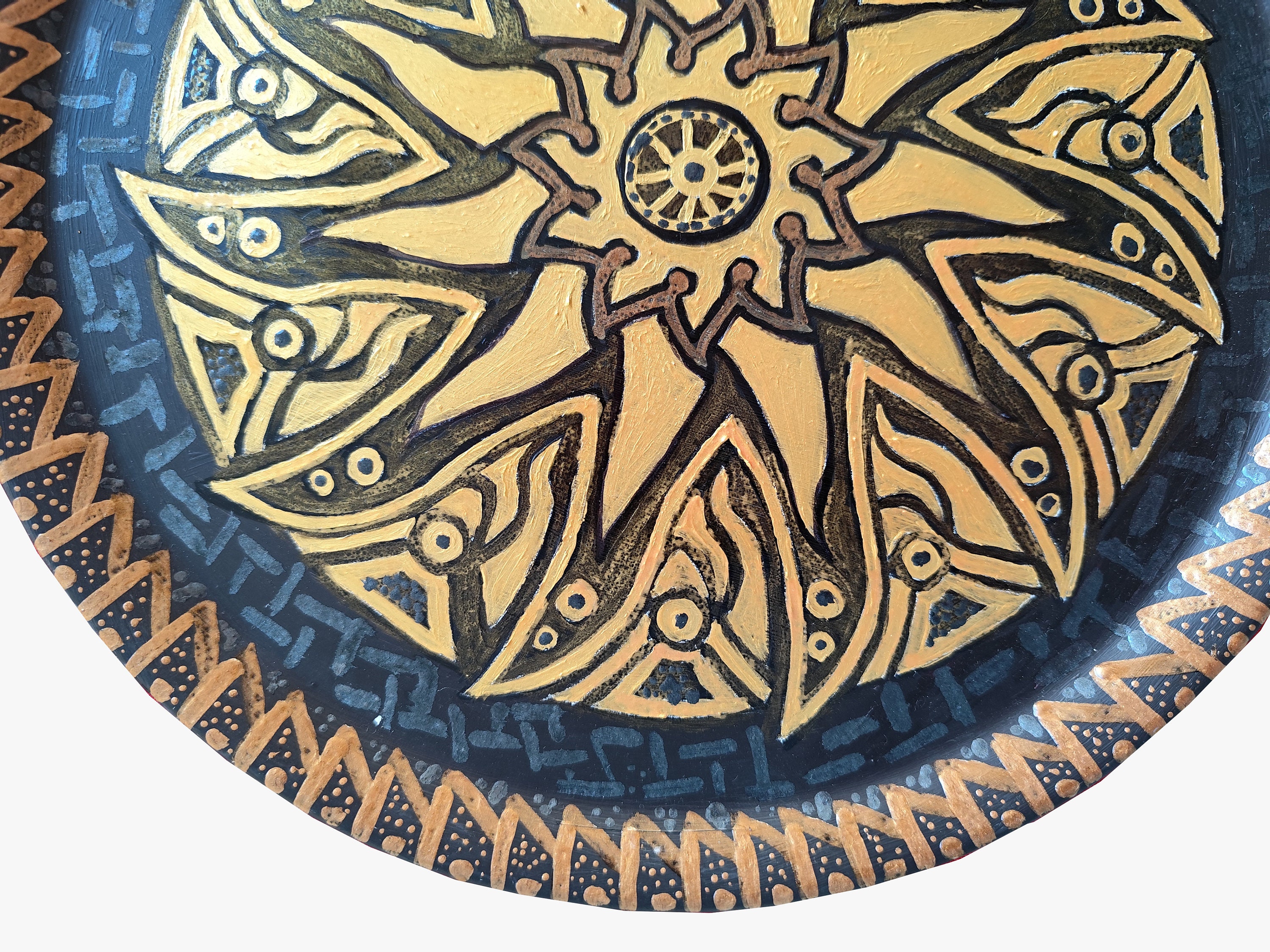 Solar Mythos – Handpainted Decorative Plate by Anna Tsetsos, One-of-a ...