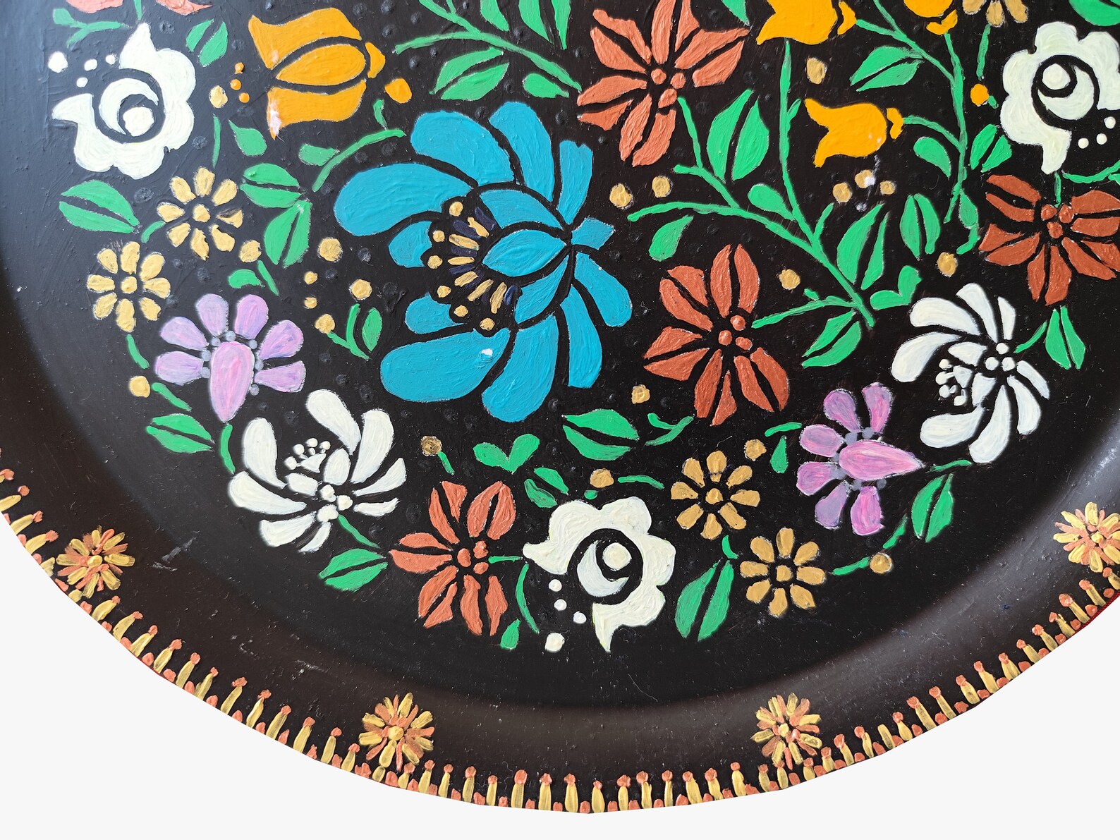 Night Garden – Handpainted Decorative Plate by Anna Tsetsos, One-of-a ...
