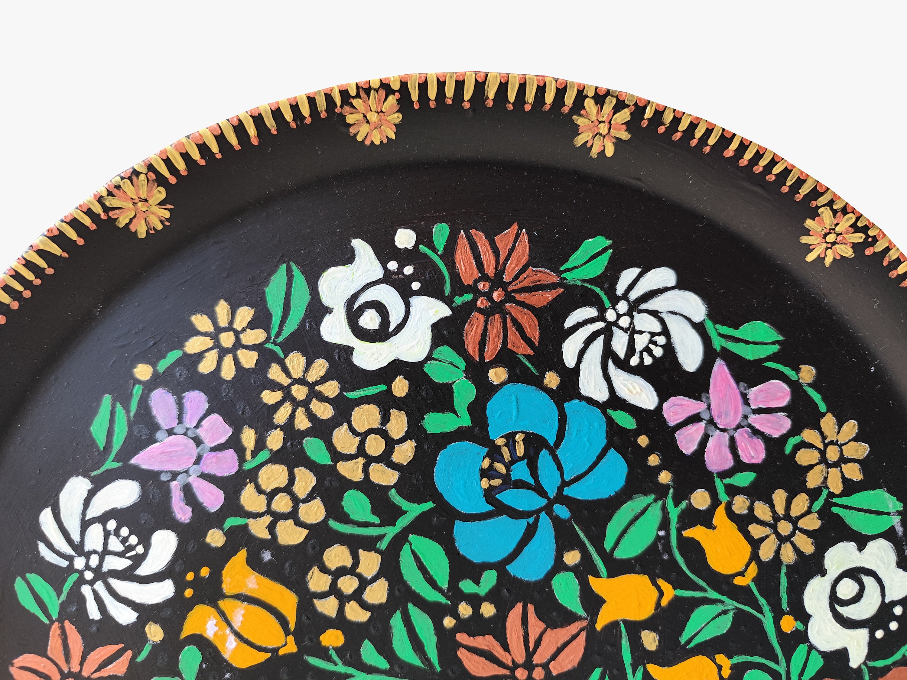 Night Garden – Handpainted Decorative Plate by Anna Tsetsos, One-of-a ...