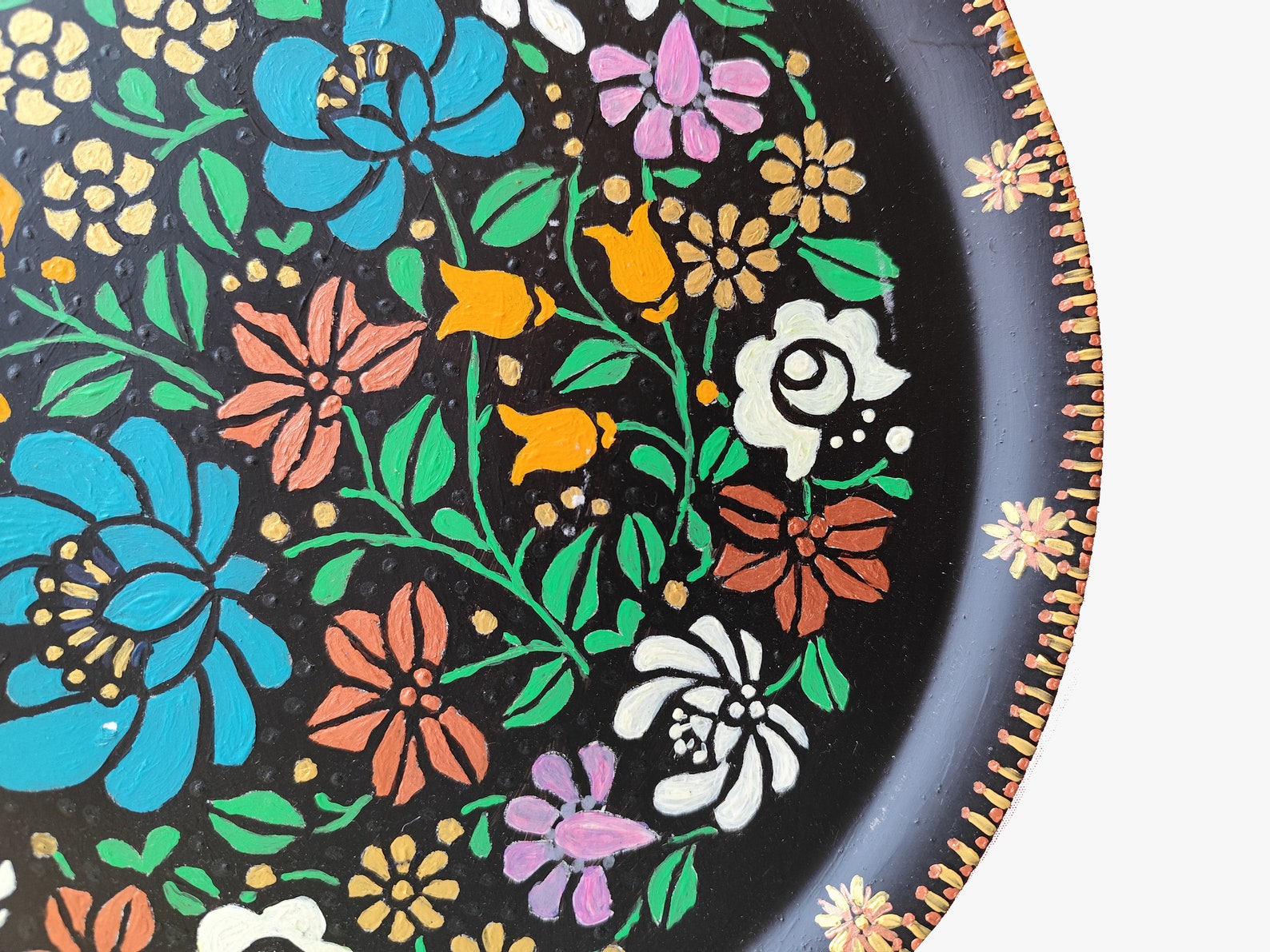 Night Garden – Handpainted Decorative Plate by Anna Tsetsos, One-of-a ...