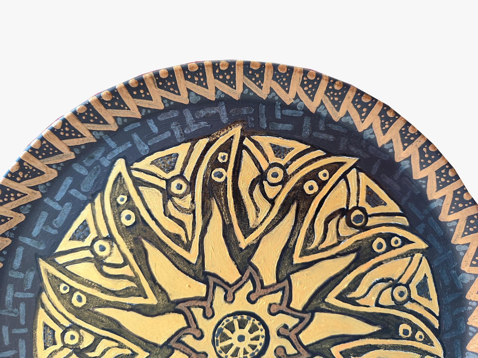 Solar Mythos – Handpainted Decorative Plate by Anna Tsetsos, One-of-a ...