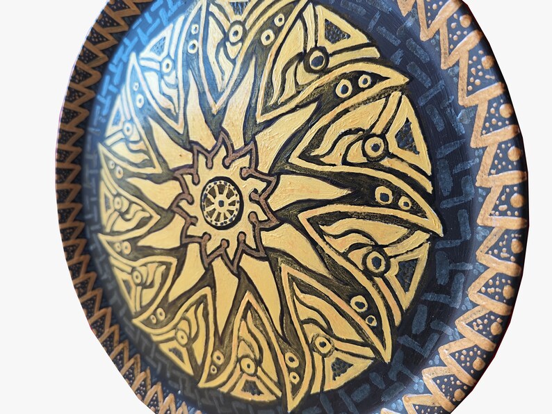 Solar Mythos – Handpainted Decorative Plate by Anna Tsetsos, One-of-a ...