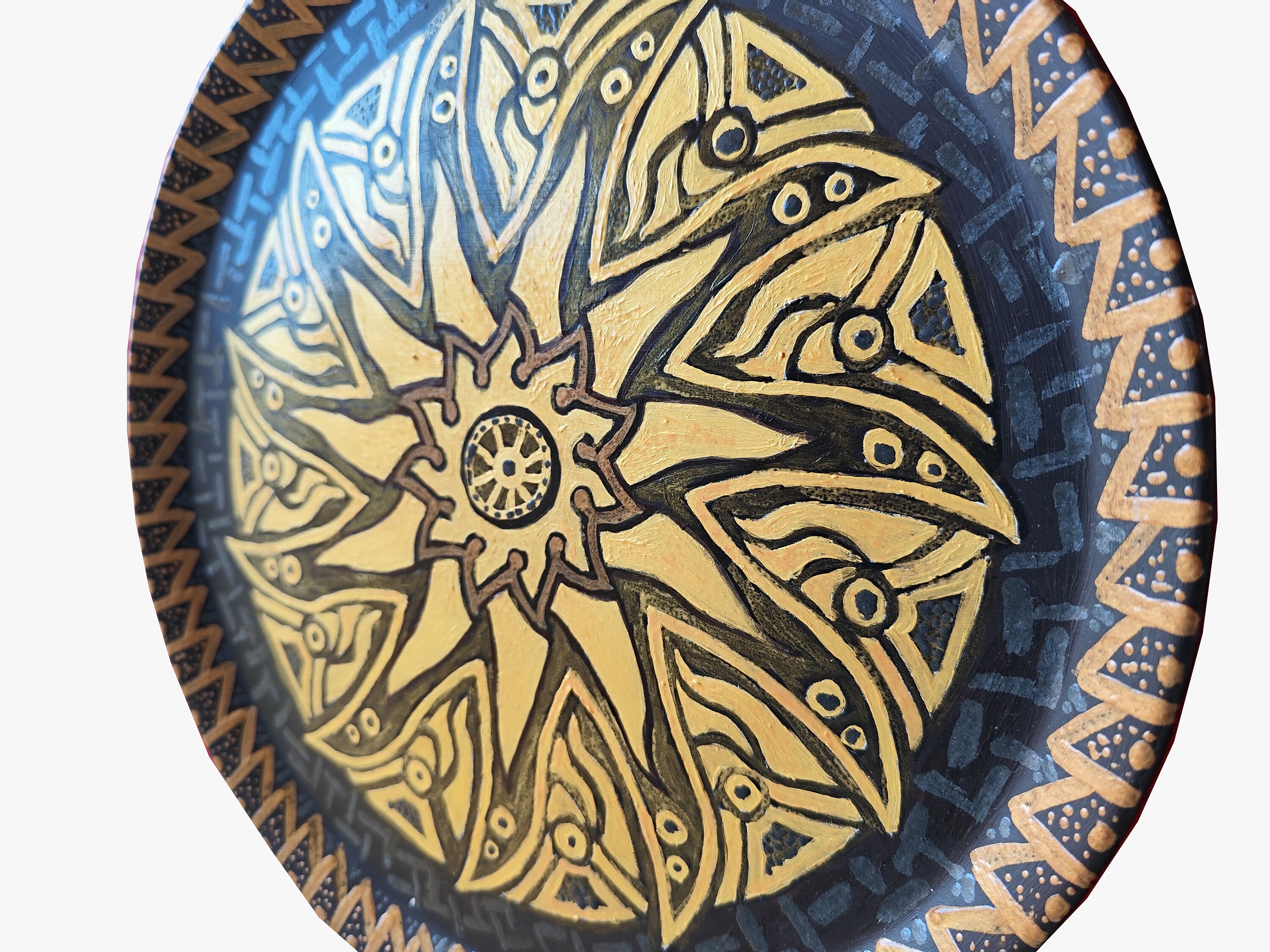 Solar Mythos – Handpainted Decorative Plate by Anna Tsetsos, One-of-a ...