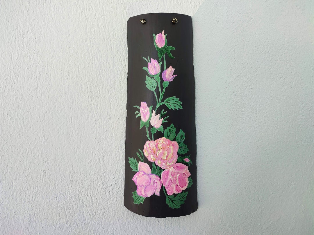 Rose Reverie – Handpainted Decorative Ceramic Tile by Anna Tsetsos ...