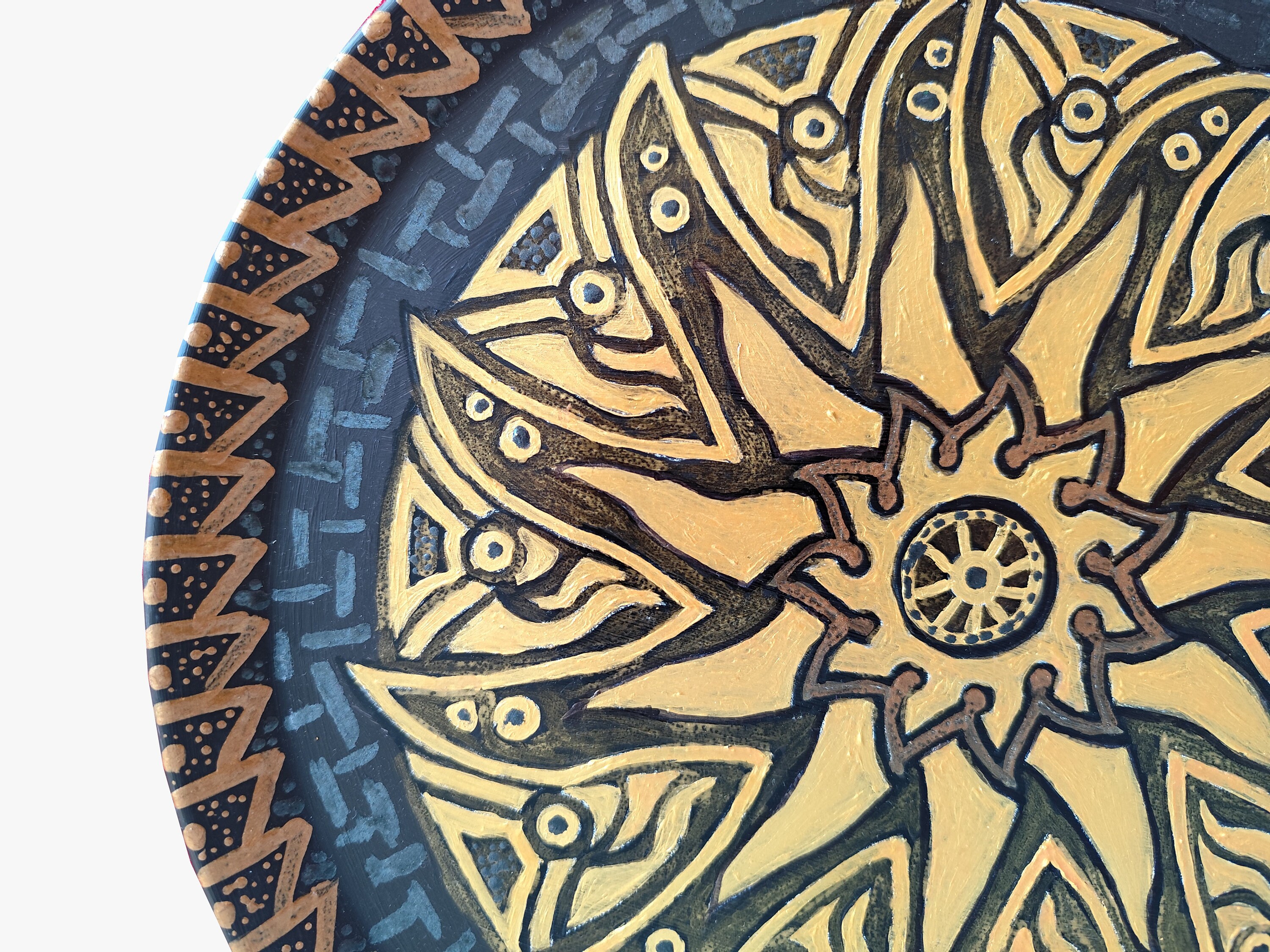 Solar Mythos – Handpainted Decorative Plate by Anna Tsetsos, One-of-a ...
