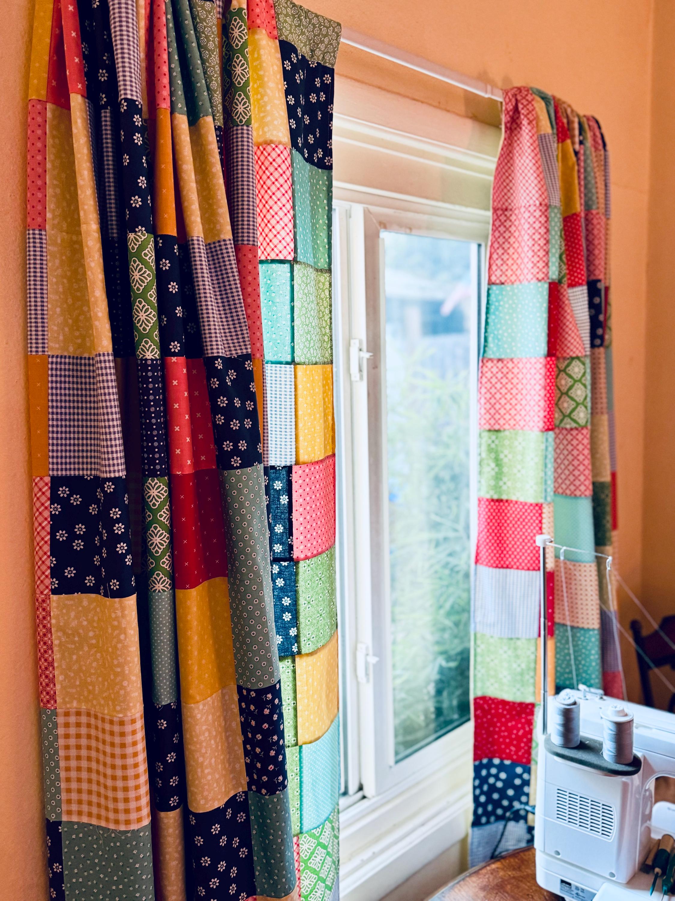 Charm Square Patchwork Curtain Sewing Pattern – Easy PDF Window Panel ...