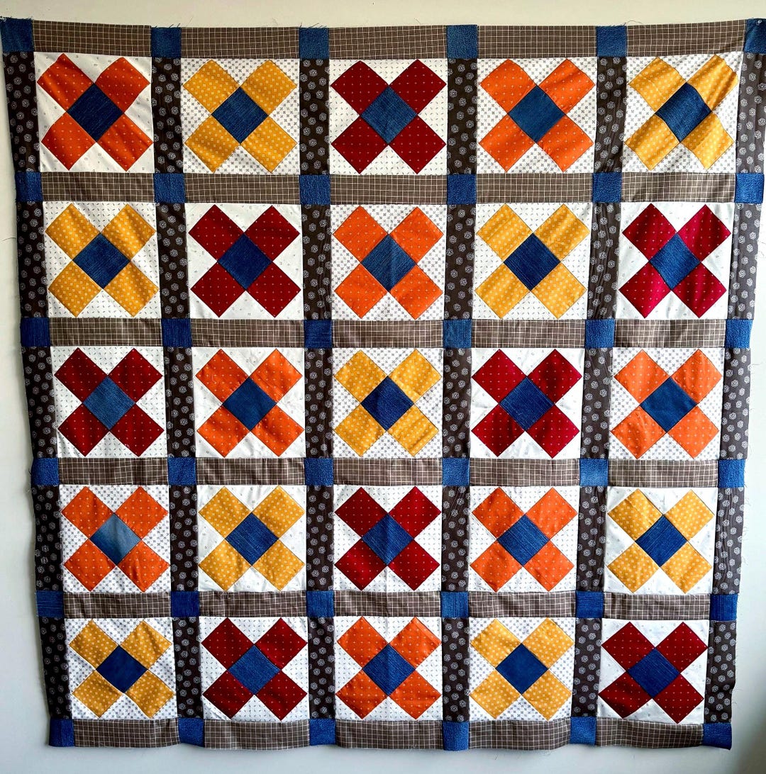 Tic-tac-toe Quilt Pattern – Upcycled Denim Quilt PDF - Etsy