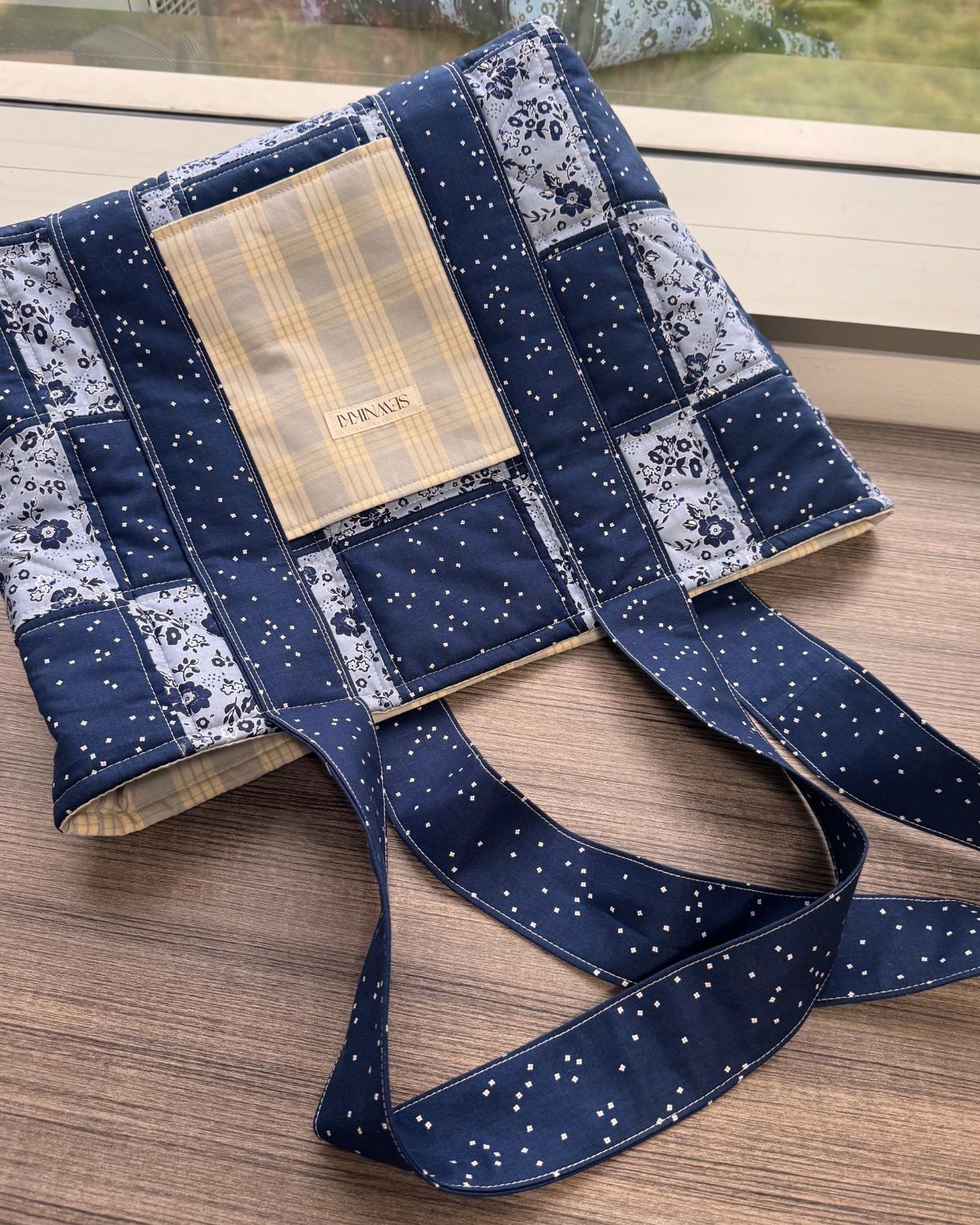 Large Patchwork Tote Bag Sewing Pattern – Quilted Design (PDF) - Etsy