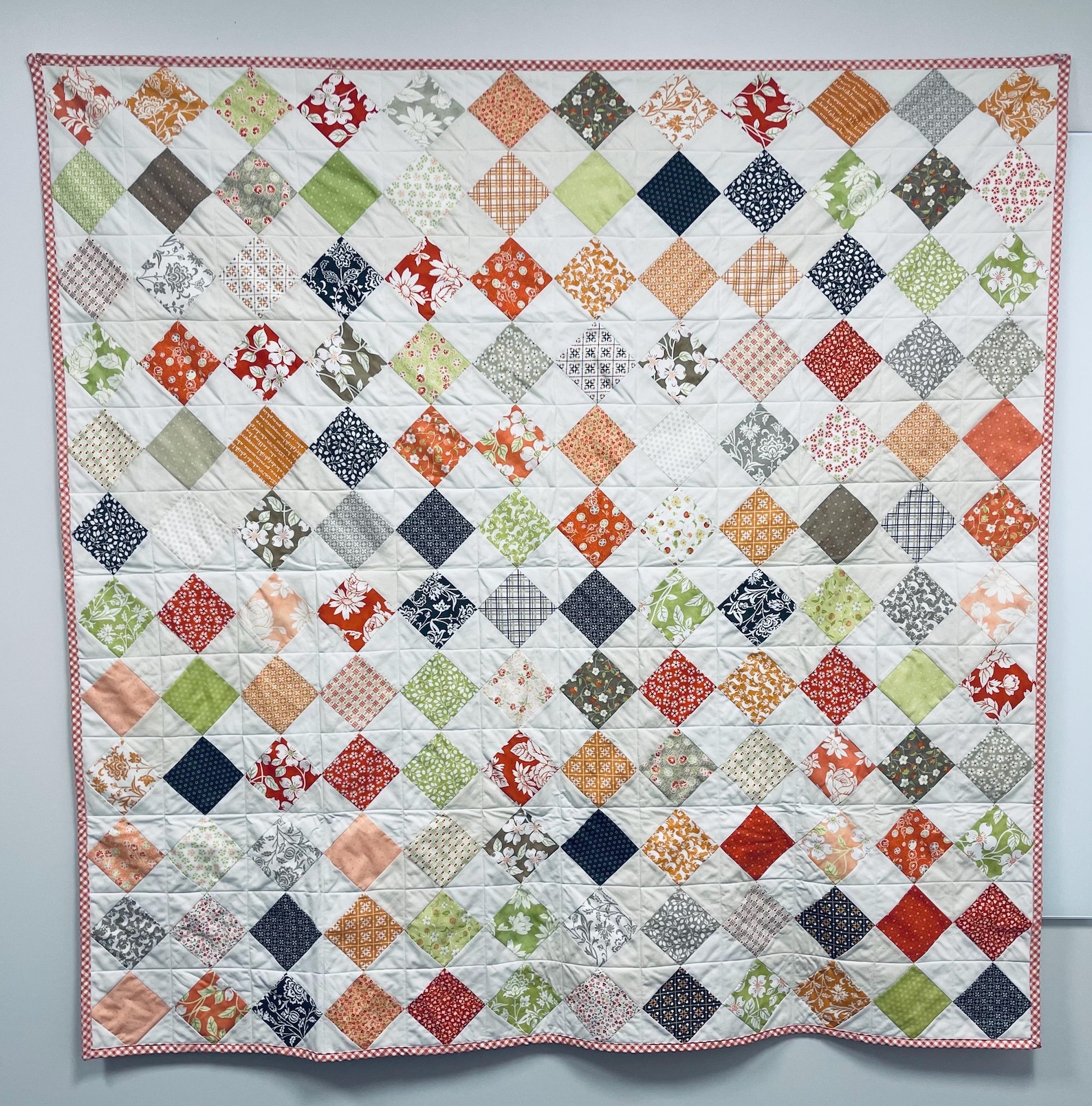4 Inch Squares on Point Quilt Pattern – Digital PDF, Beginner Friendly ...