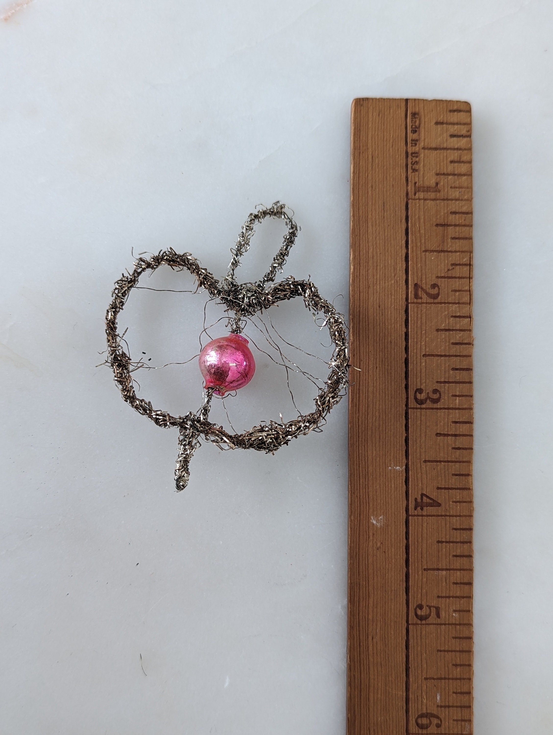 Antique Victorian Christmas Tinsel and Mercury Glass Fruit Ornaments ...