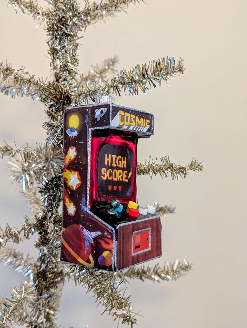 Arcade Video Game Ornament, Glass Ornament for Christmas Tree - Etsy