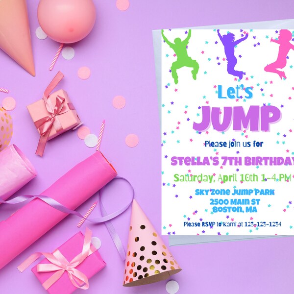 Let Jump Party Flyer - Etsy