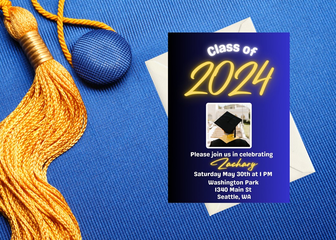 Class of 2024 Graduation Party Invitation. Digital Grad Party Invite ...