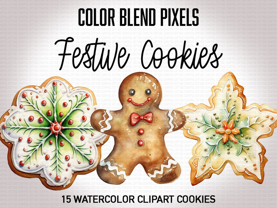 Holiday Cookies, Clipart Bundle - 15 Transparent Background Pngs ...
