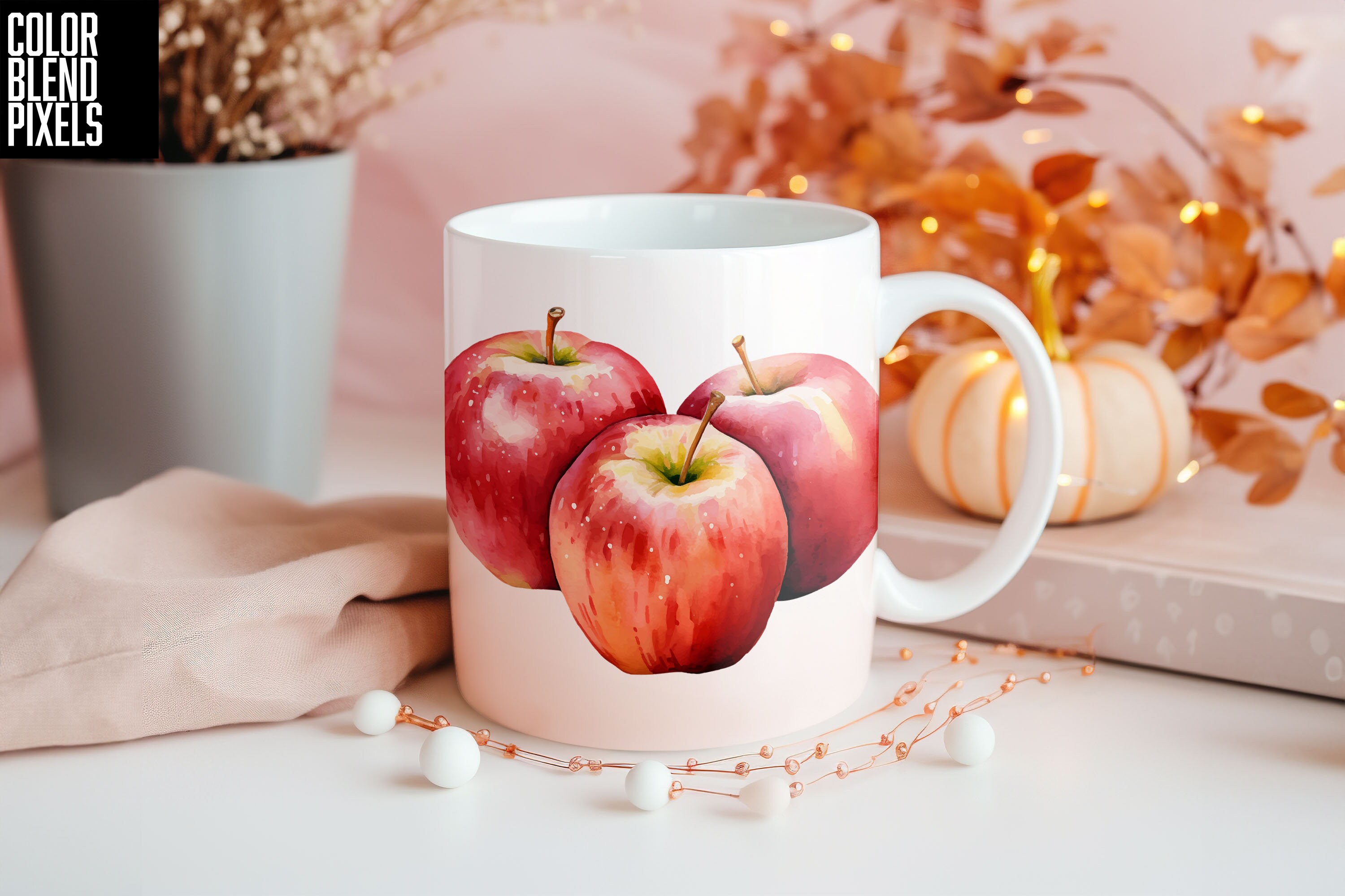 Watercolor Apples Clipart Bundle 12 PNG Transparent - Etsy
