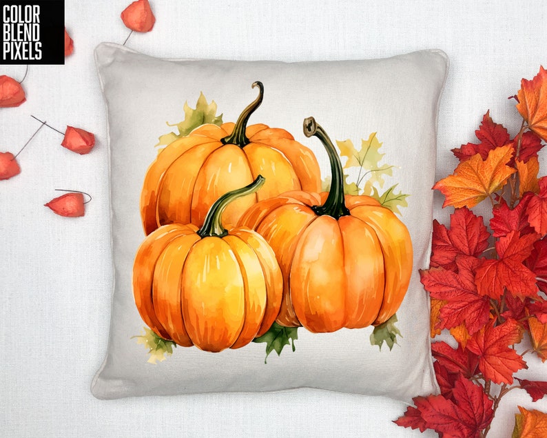 Watercolor Pumpkins Clipart Bundle - Transparent Background, Png ...
