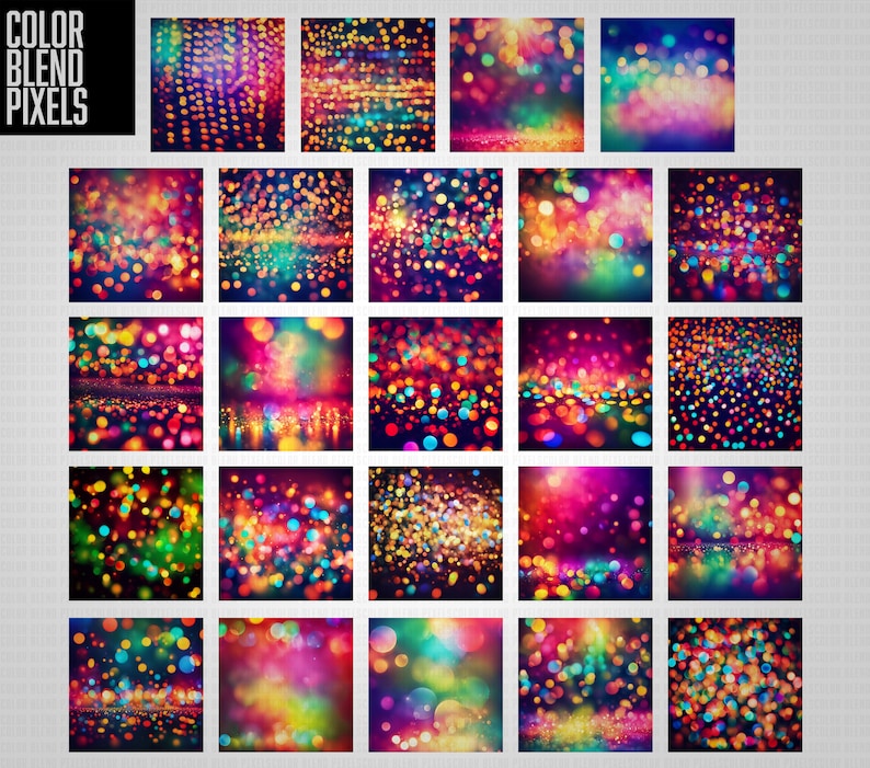 Colorful Bokeh Backgrounds Pack - Instant Download for Photography ...