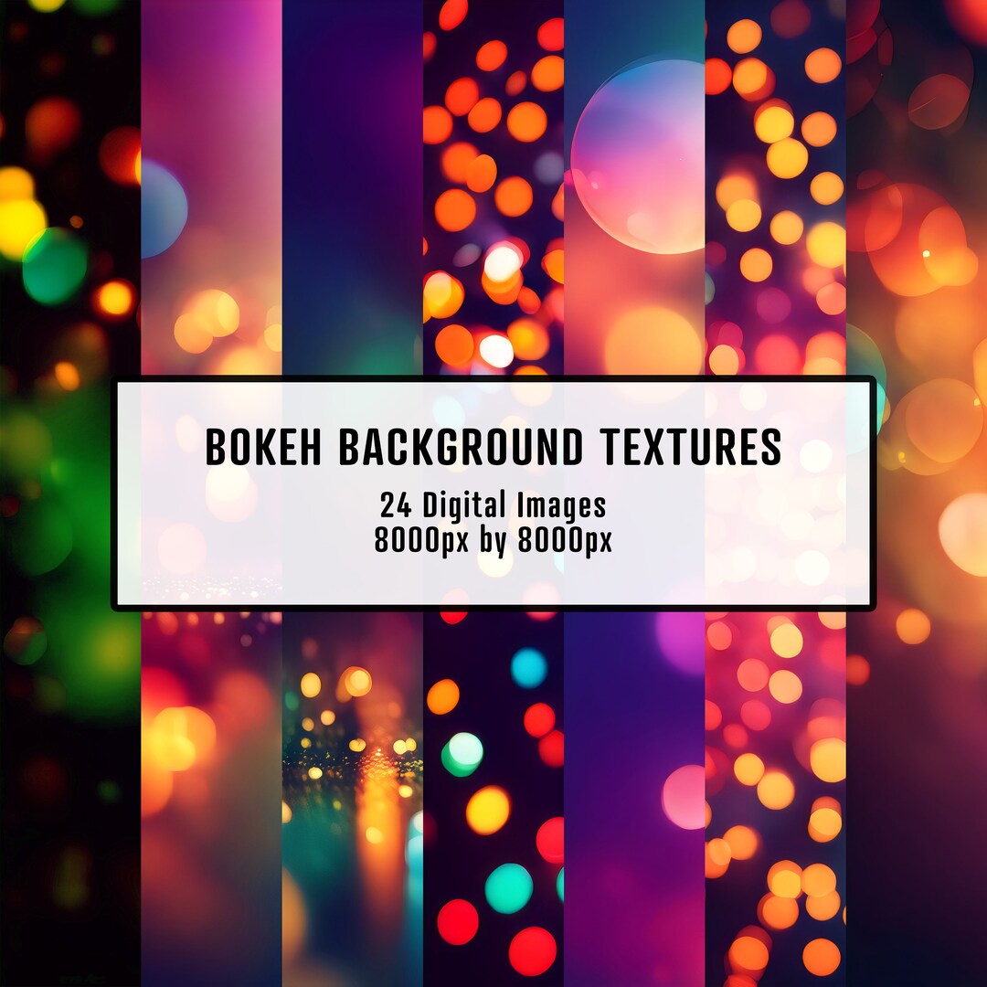 Colorful Bokeh Backgrounds Pack - Instant Download for Photography ...