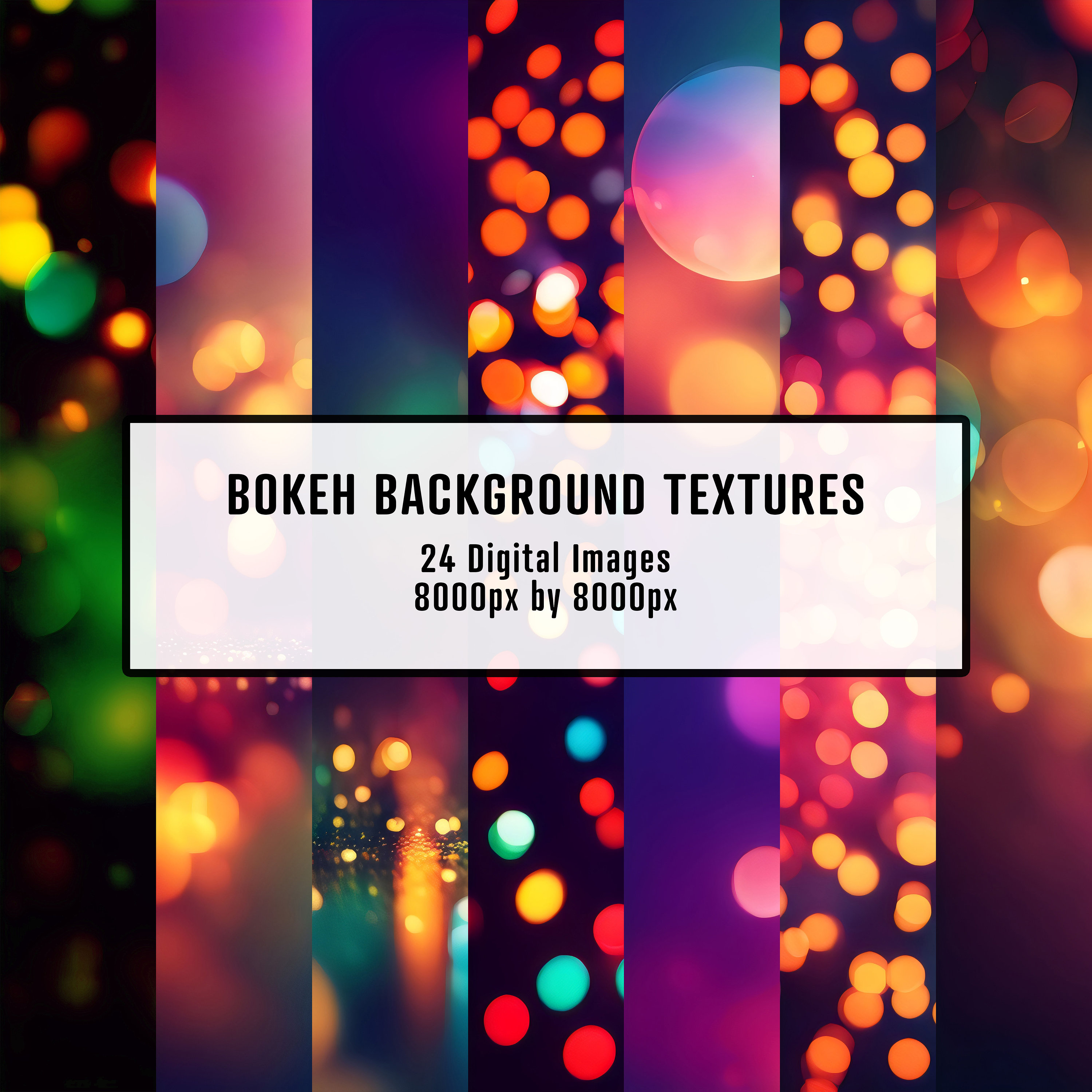 Colorful Bokeh Backgrounds Pack - Instant Download for Photography ...