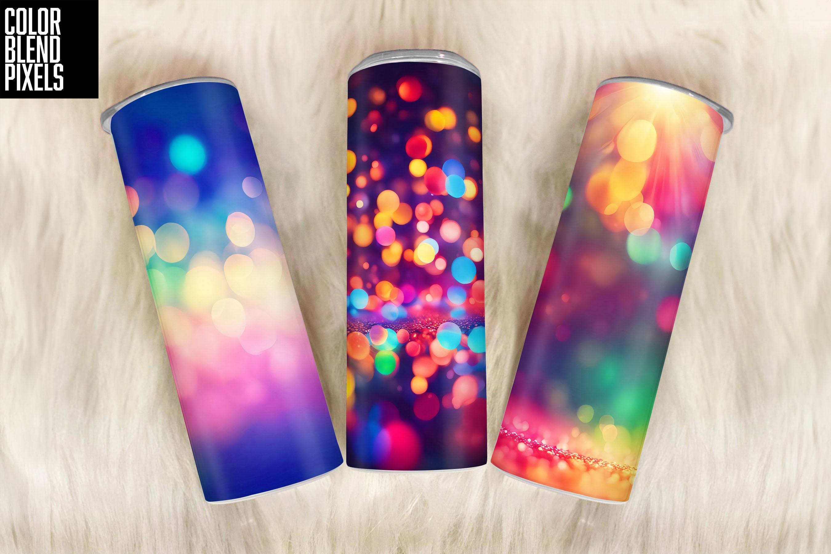Colorful Bokeh Backgrounds Pack - Instant Download for Photography ...